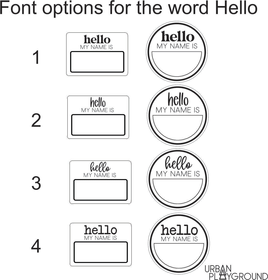 Personalized Hello my Name is - Plaque – Urban Playground Designs